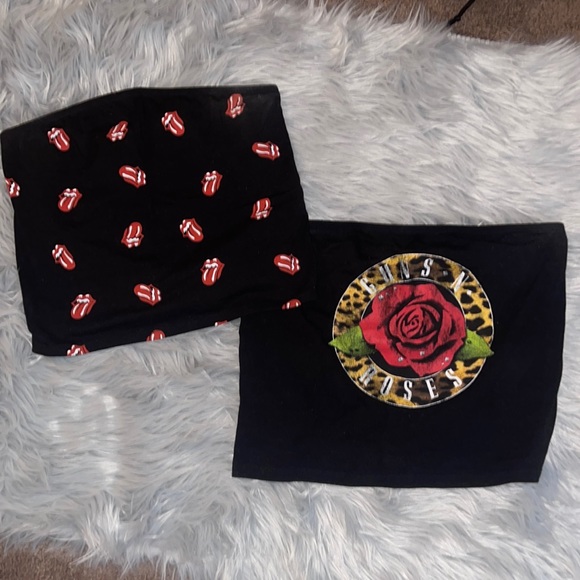 Rue21 | Tops | Rolling Stones And Guns Roses Tube Tops | Poshmark